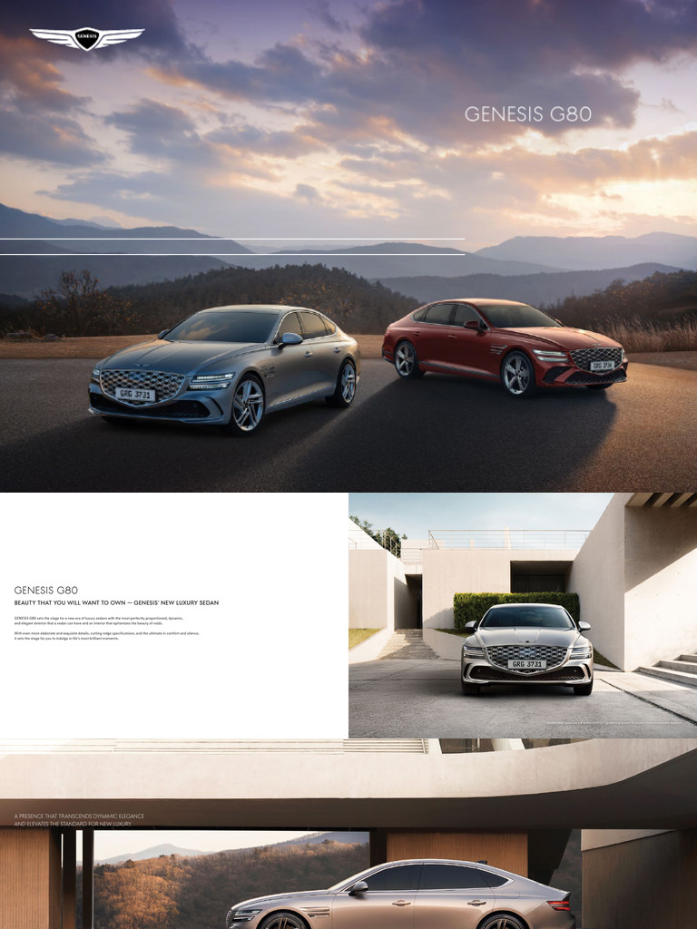Genesis - RG3 - G80 FL - Brochure - en - Rev1 - LR | PDF | Vehicles | Motor Vehicle