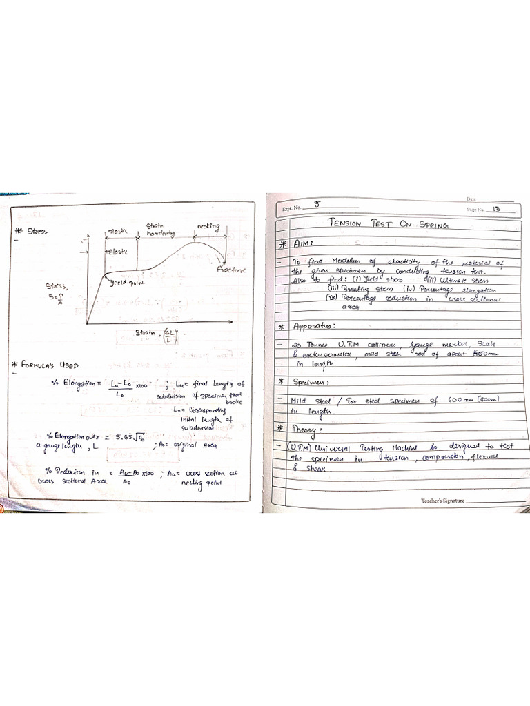 Tension Test | PDF