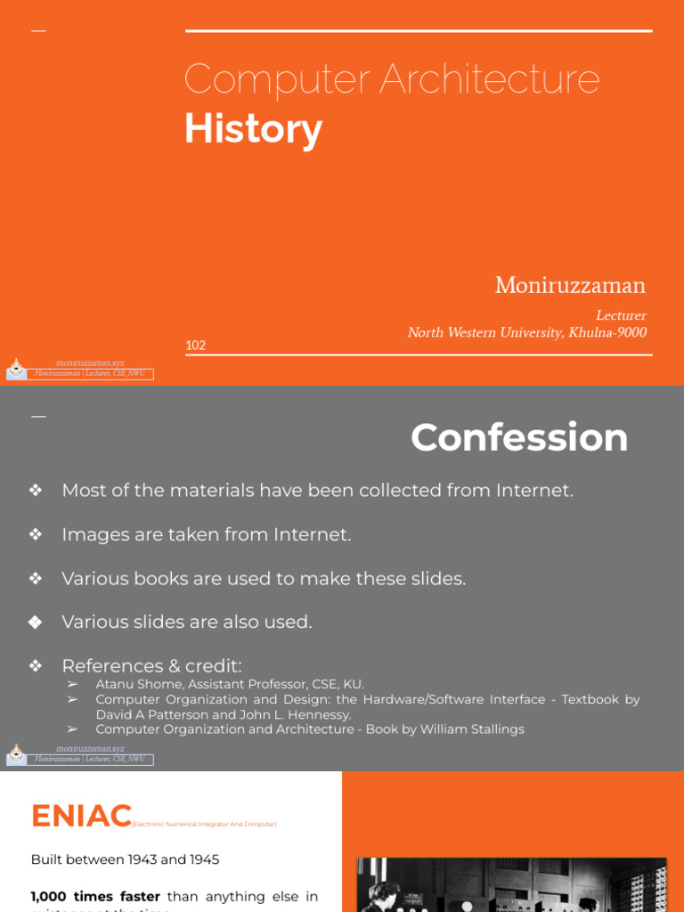 102 - Computer Architecture (History) | PDF | Classes Of Computers ...