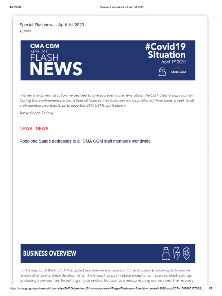 Special Flashnews - April 1st 2020 | PDF