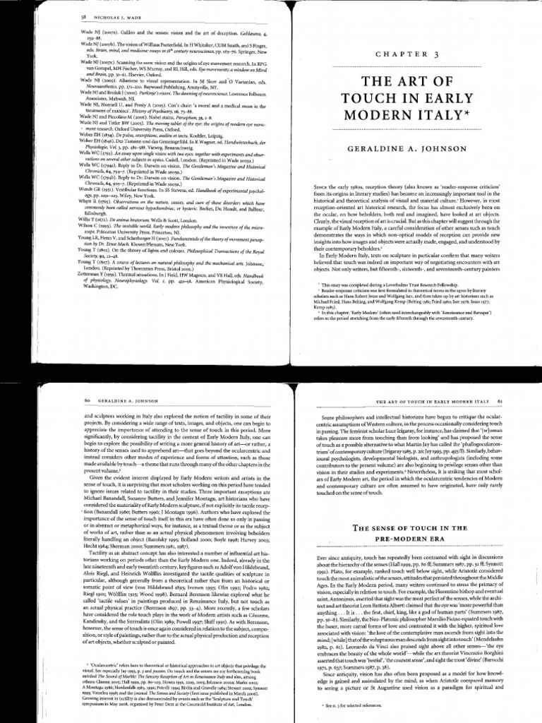 The Art of Touch in Early Modern Italy | PDF