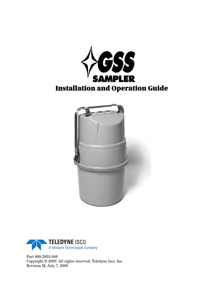 Gerorgia Runoff Sampler User Manual | PDF | Pump | Rain