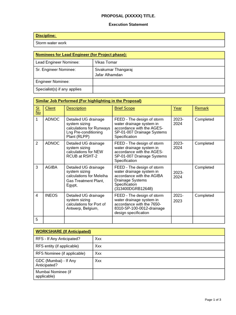 Execution Statement - Drainage | PDF | Surveying | Topography