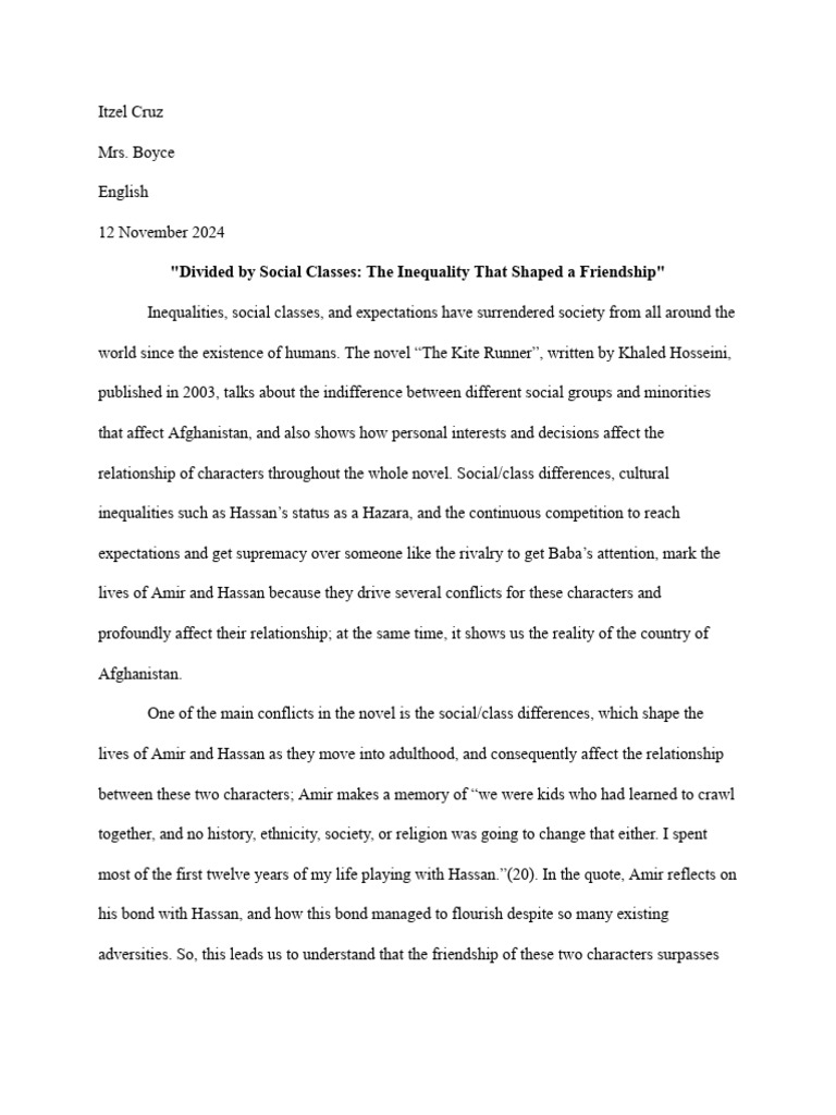 Divided by Class - The Inequality That Shaped A Friendship - Itzel Cruz ...