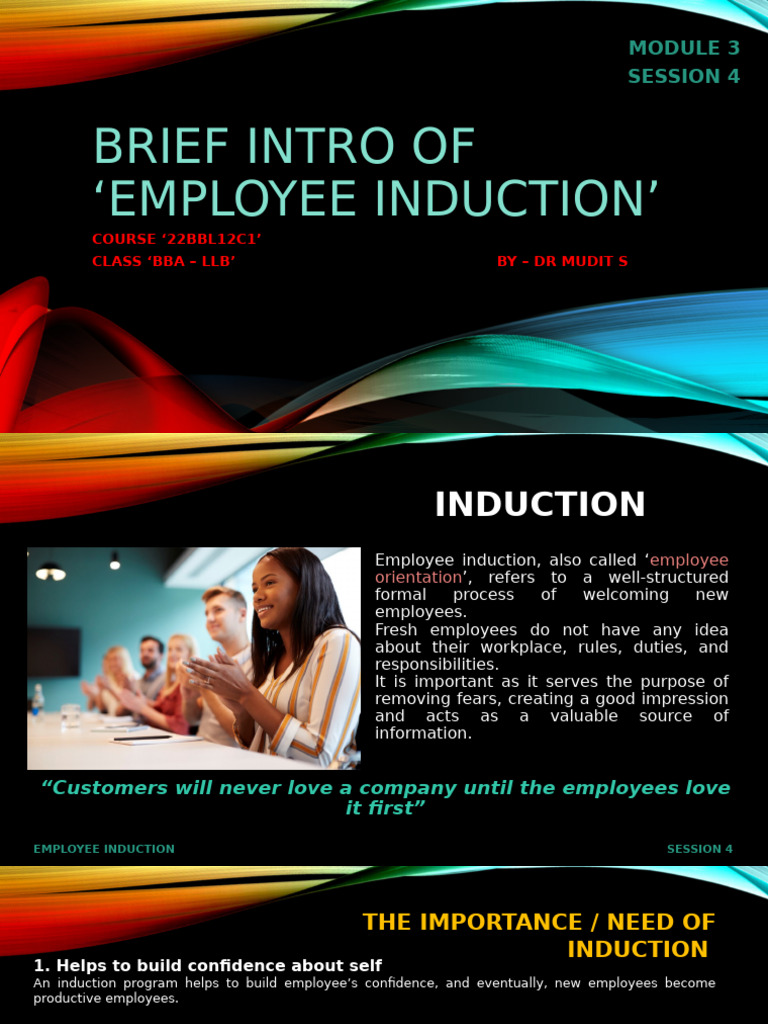 Session 4 (Employee Induction) | PDF | Employment | Business