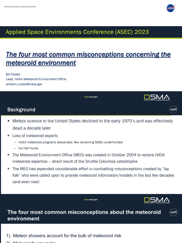 Meteoroid misconceptions | PDF | Meteoroid | Comet