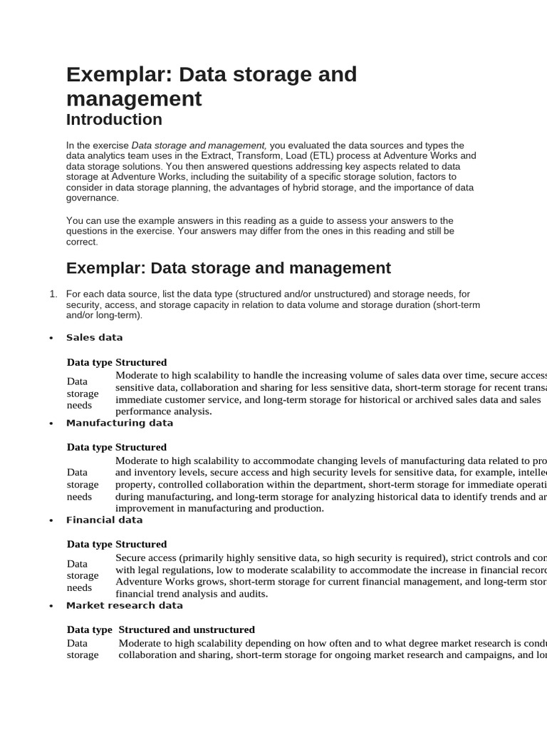 Data Storage Solutions for Analytics | PDF | Cloud Computing | Scalability