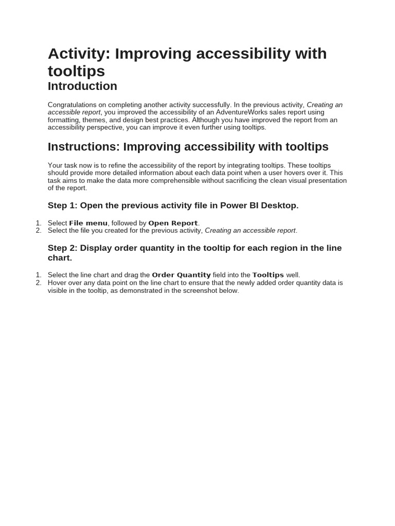 Activity Improving Accessibility With Tooltips | PDF | Icon (Computing ...