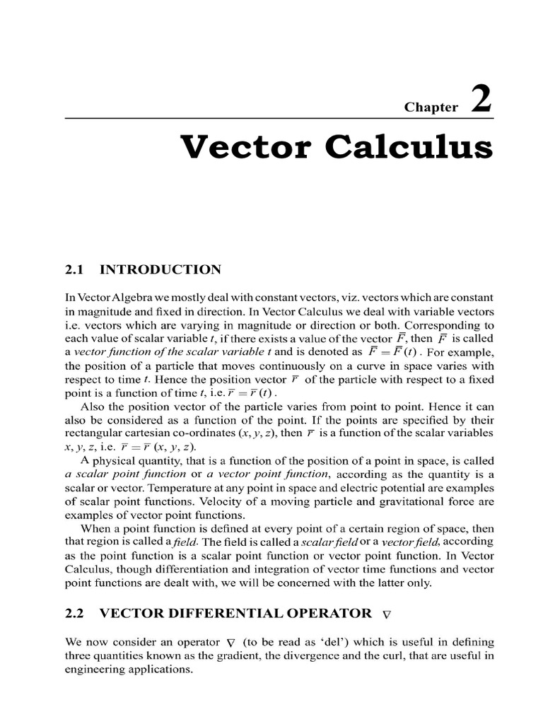 UNIT 3 Vector Differentiation | PDF | Vector Space | Gradient