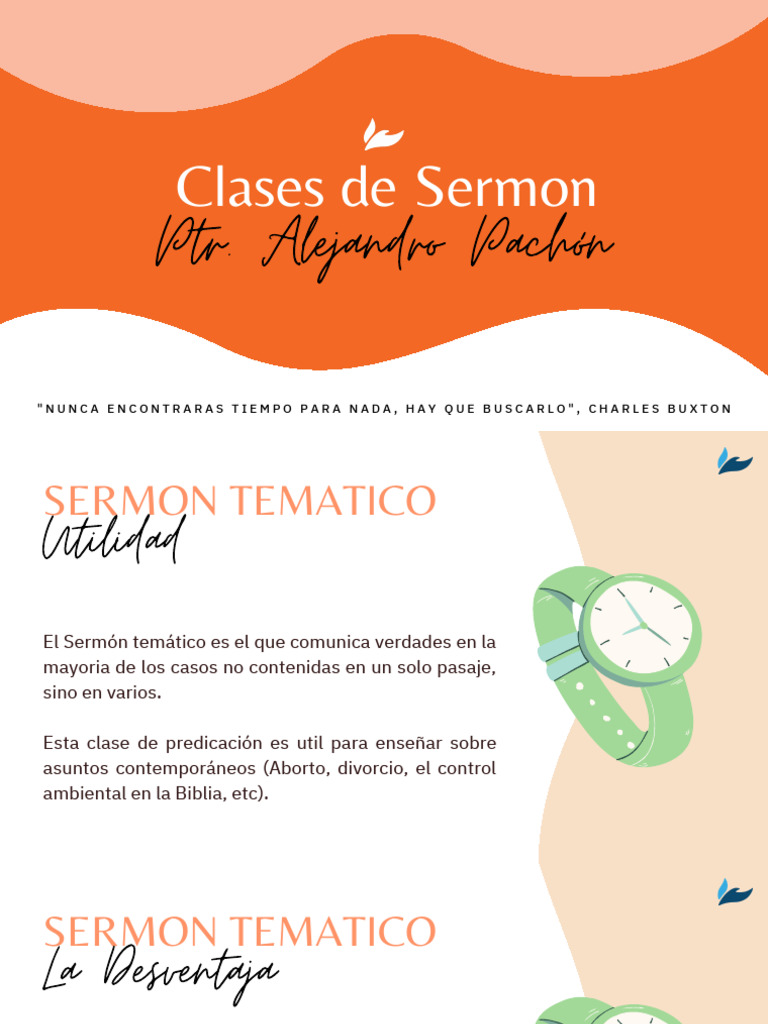 Tipos de Sermones y sus Usos | PDF | Sermón | Biblia