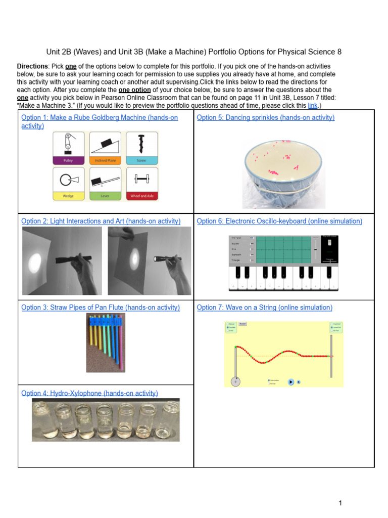 Physical Science 8 Portfolio Activities | PDF | Sound | Waves