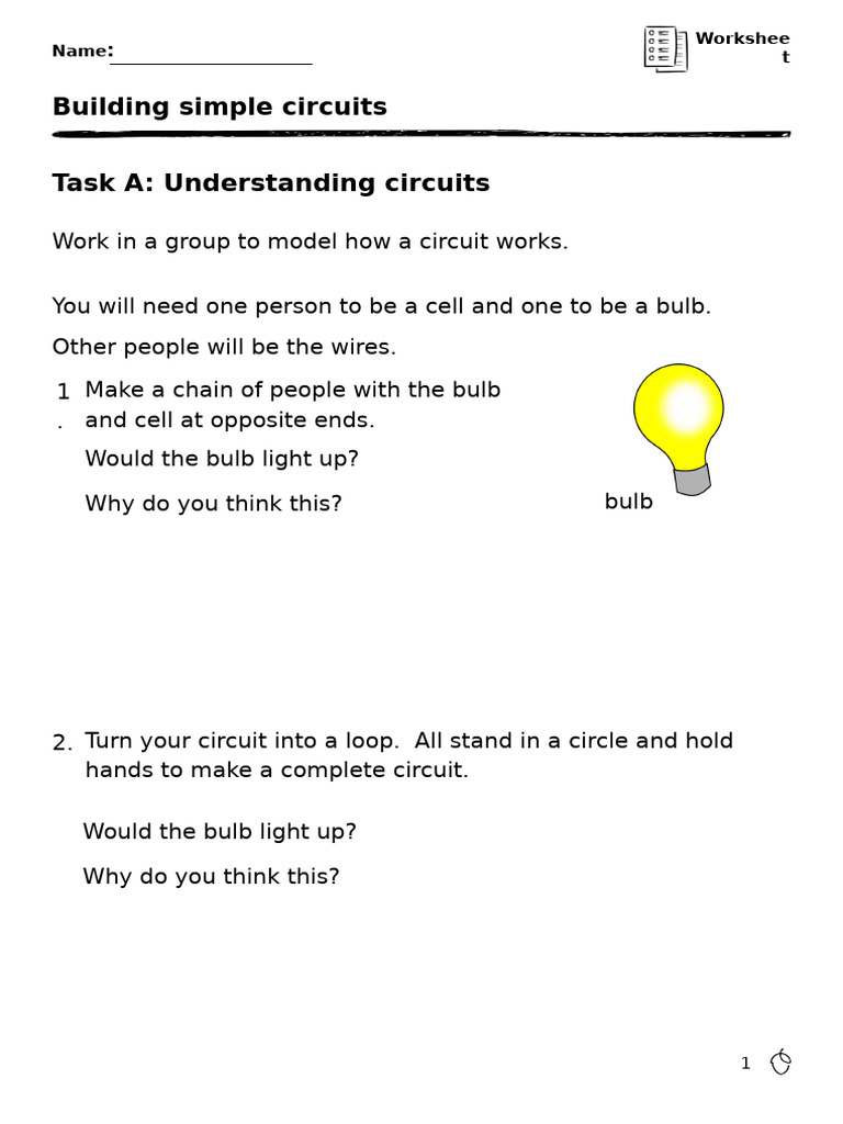 Worksheet Questions Circuit | PDF