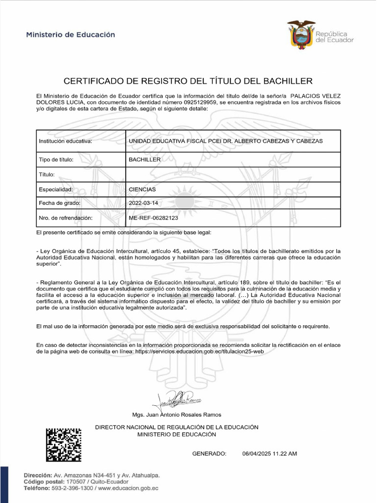 Certificado Titulo en Linea | PDF