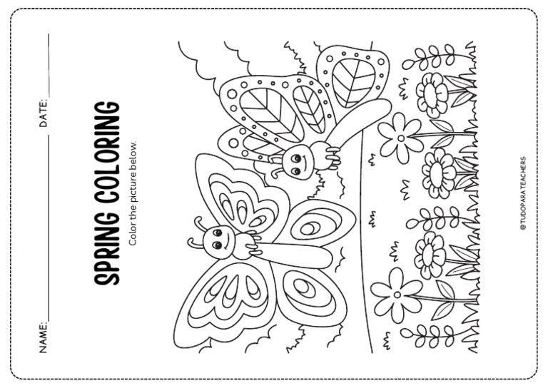 Butterfly - Spring Coloring - Integral | PDF