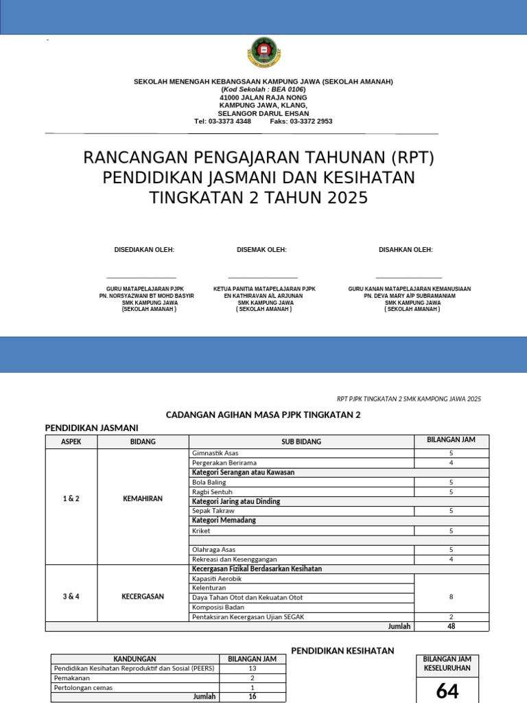 1.2 RPT PJPK Form2 2025 | PDF
