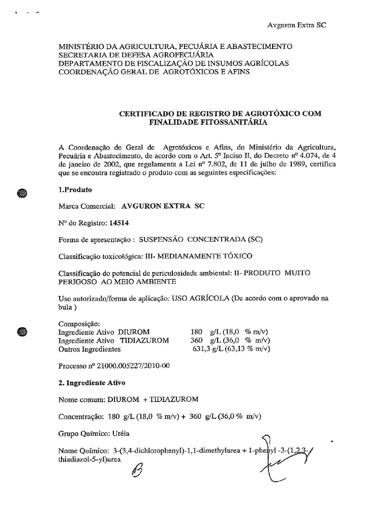 Avguron Extra SC - Bula | PDF