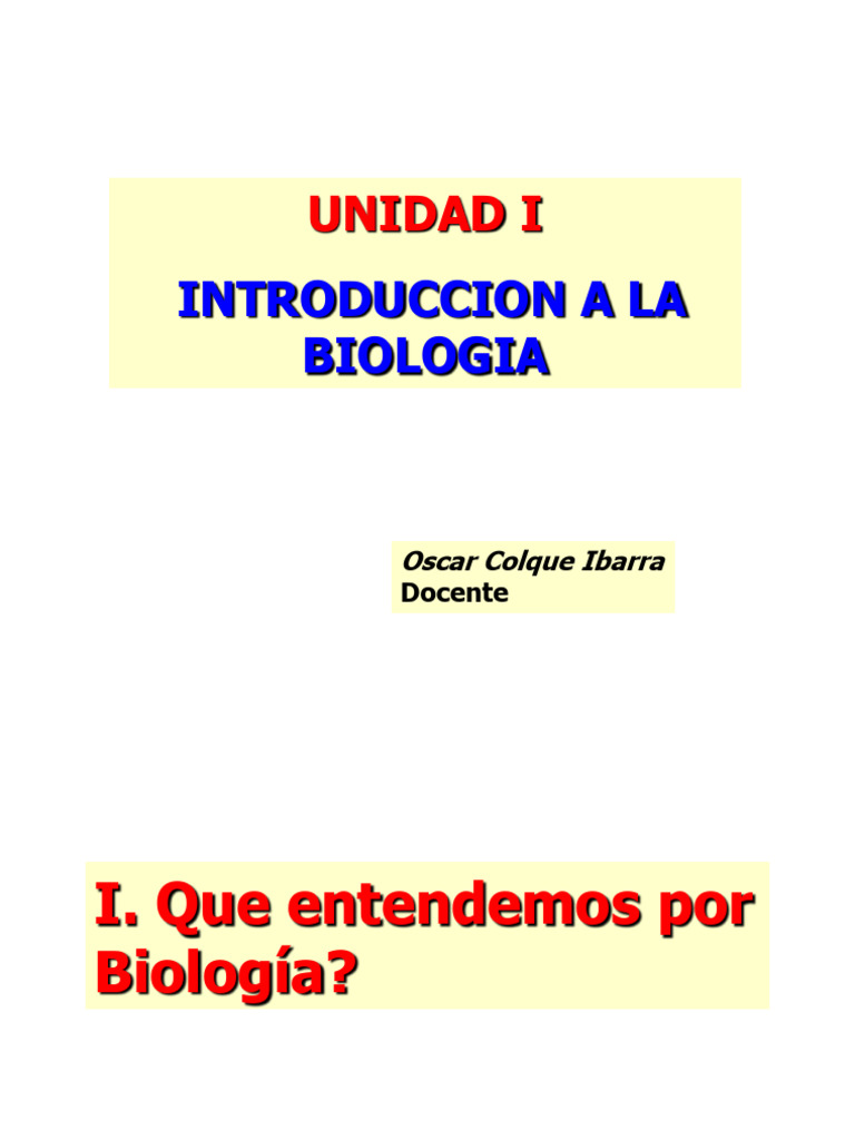 2unidad I. Introduccion A La Biologia | PDF | Eucariotas | Biología