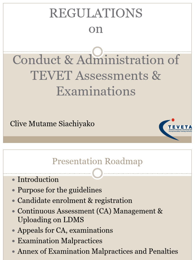 TEVETA Guidelines for Assessments | PDF | Government | Justice