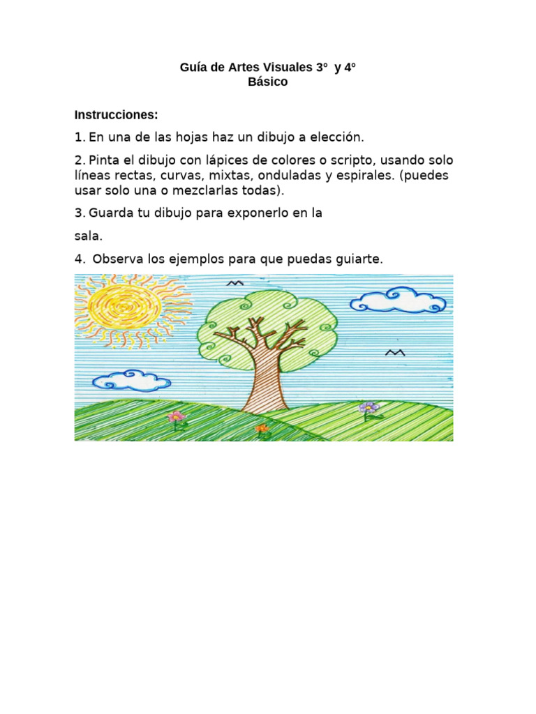 3° Básico Artes Visuales Guía #1 | PDF
