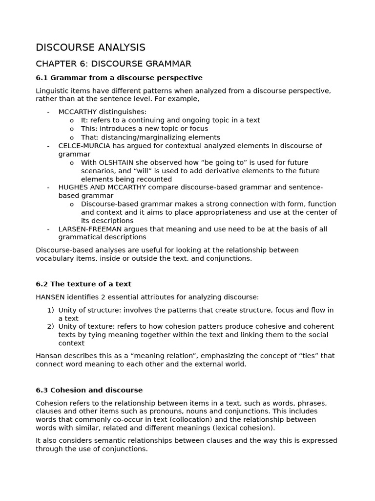 Discourse Analysis Chapter 6 | PDF | Lexical Semantics | Word