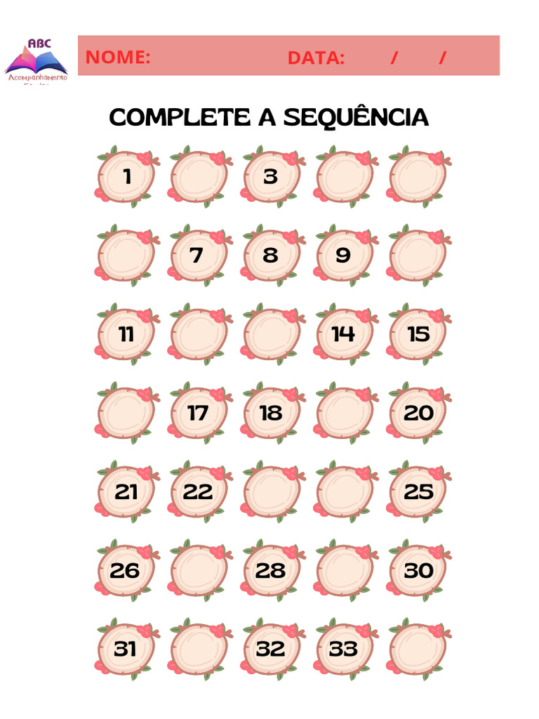 Complete A Sequência | PDF