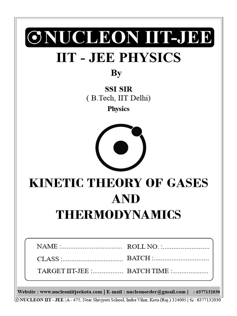 KTG & Thermodynamics (1) | PDF | Gases | Heat