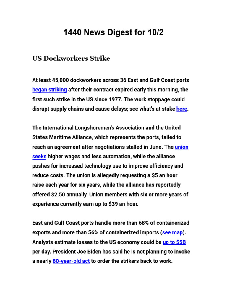 1440 News Digest For 10 2 | PDF | Surrealism