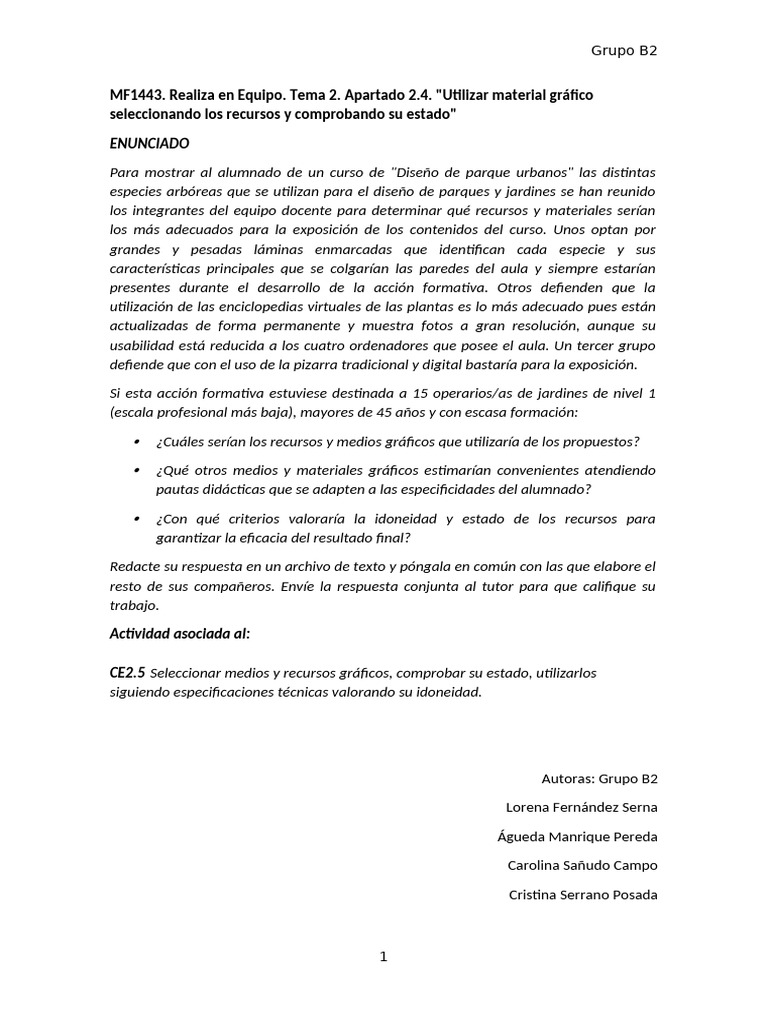 MF1443 - Realiza en Equipo - Tema 2 - Apartado 2-4 - 28022025 - CSC | PDF | Riego | Aprendizaje