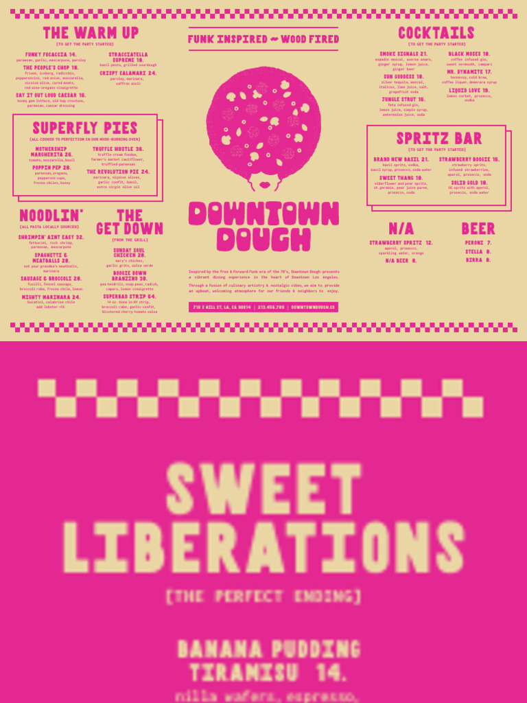 Downtown Dough Menu 11x17 04.23.25 | PDF | Cuisine | Foods