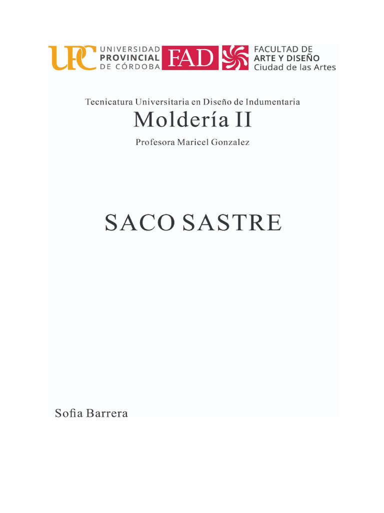 Molderia - Abrigos - Sofia Barrera | PDF