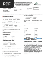 Remedial English Unit 1 Exam PDF | PDF