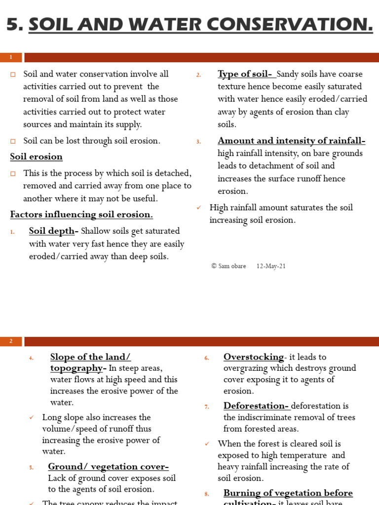 Soil and Water Conservation. | PDF | Erosion | Surface Runoff