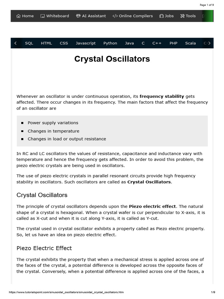 Understanding Crystal Oscillators | PDF | Electronic Oscillator ...