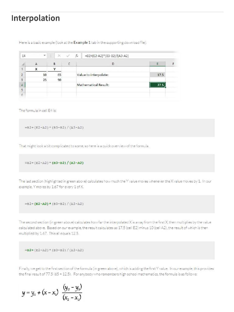 Interpolation 1 | PDF