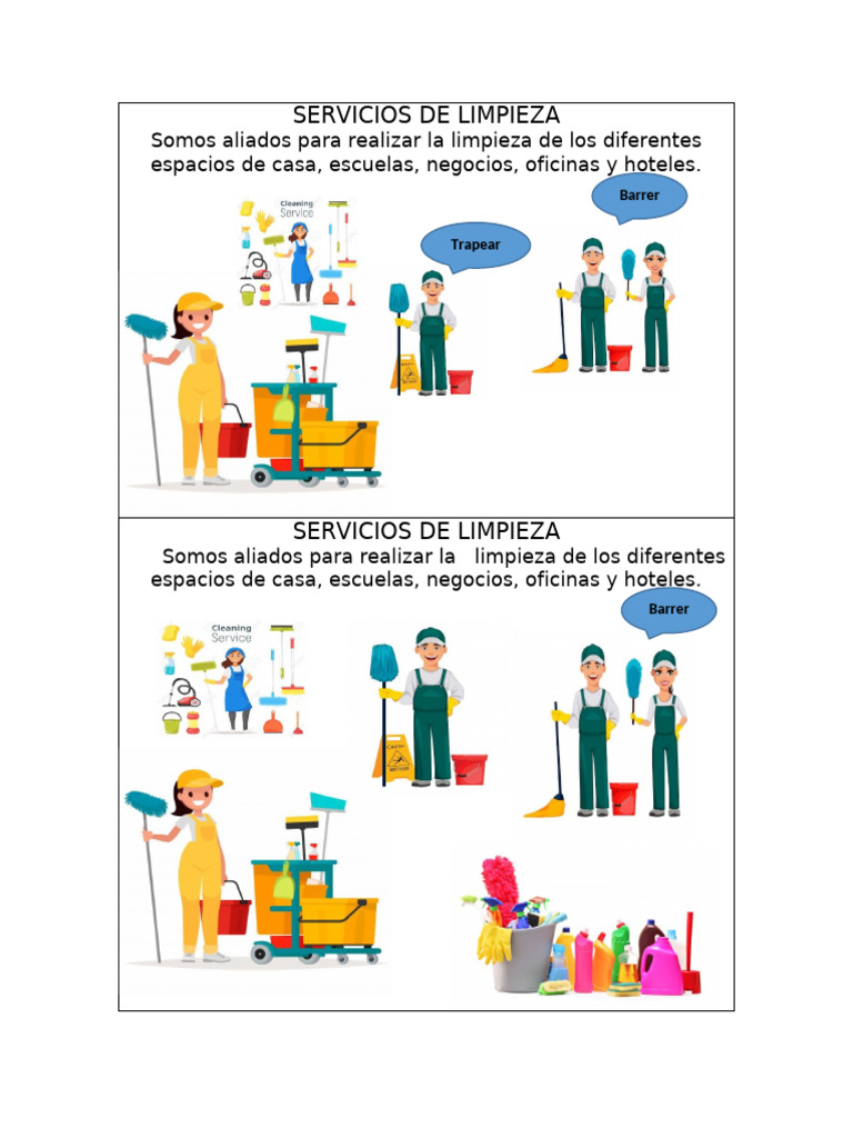 Servicios de Limpieza para Espacios Diversos | PDF