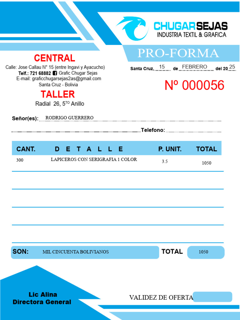 Proforma Modelo | PDF
