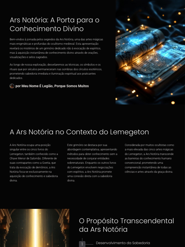Ars Notoria A Porta para o Conhecimento Divino | PDF