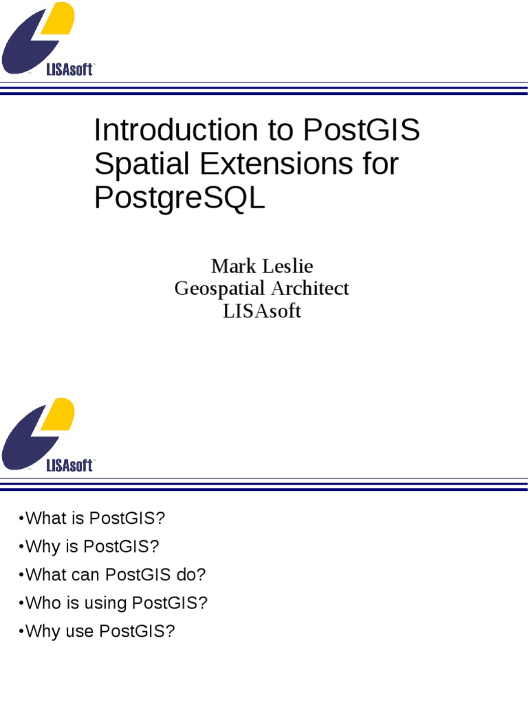 PostGIS: Spatial Extensions for PostgreSQL | PDF | Postgre Sql | Geometry