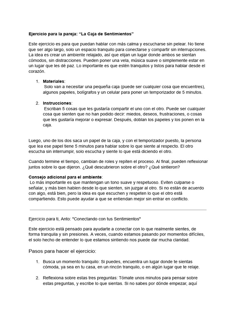 Ejercicios para Anto | PDF