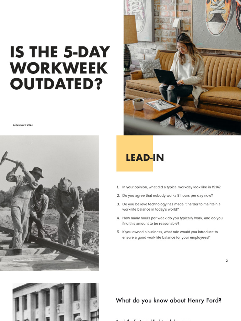 Is The 5 Day Workweek Outdated Light | PDF | Workplace | Economies