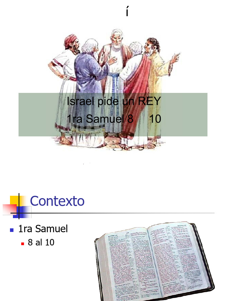 Israel Pide Un Rey | PDF | Saulo | La unción