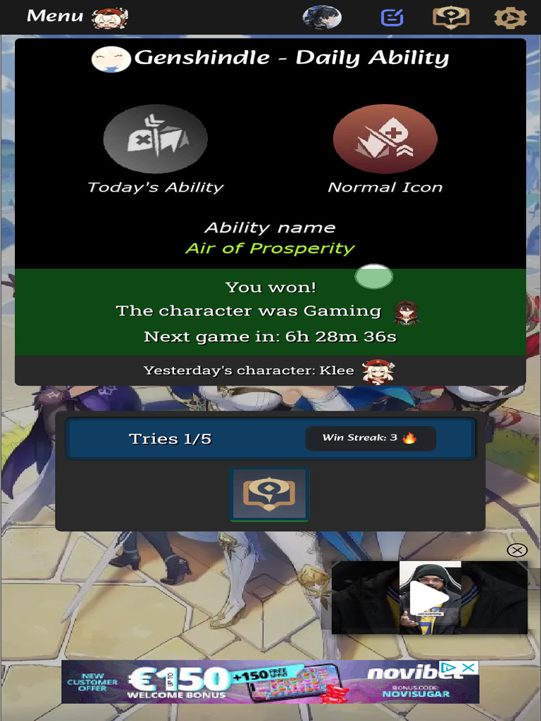 Genshindle - Ability Mode - Guessing Game With Genshin Impact ...