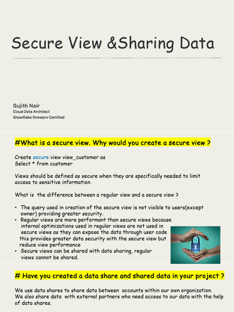 Secure View & Sharing Data | PDF