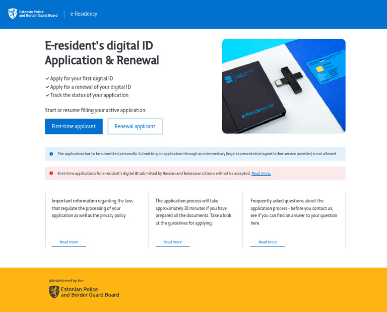 Application For E-Resident's Digital ID | PDF