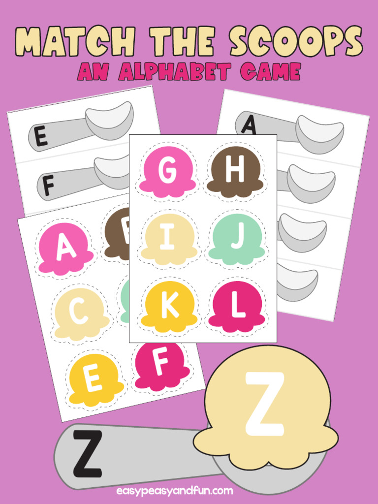 Ice Cream Alphabet Matching Game | PDF