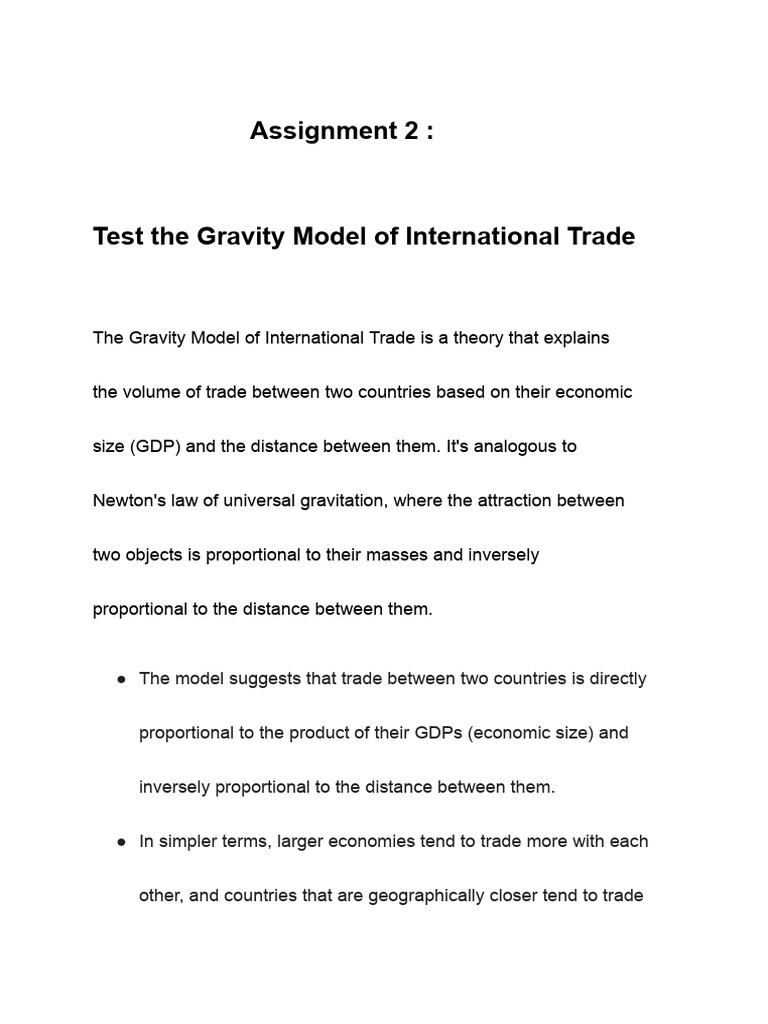 International Trade Assignment 2 - Teja | PDF | Gross Domestic Product ...