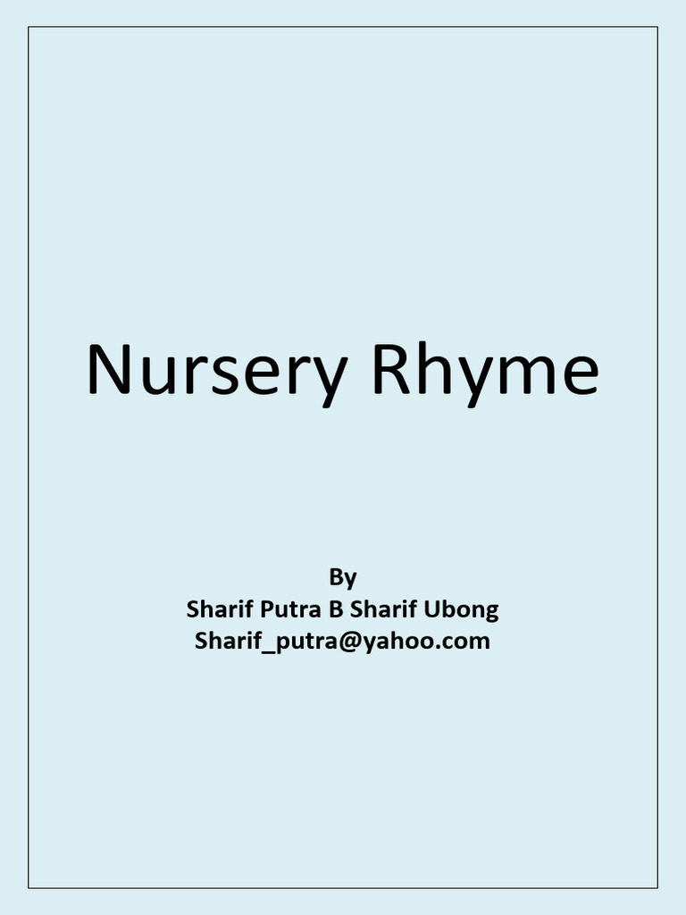 Nursery Rhyme | PDF