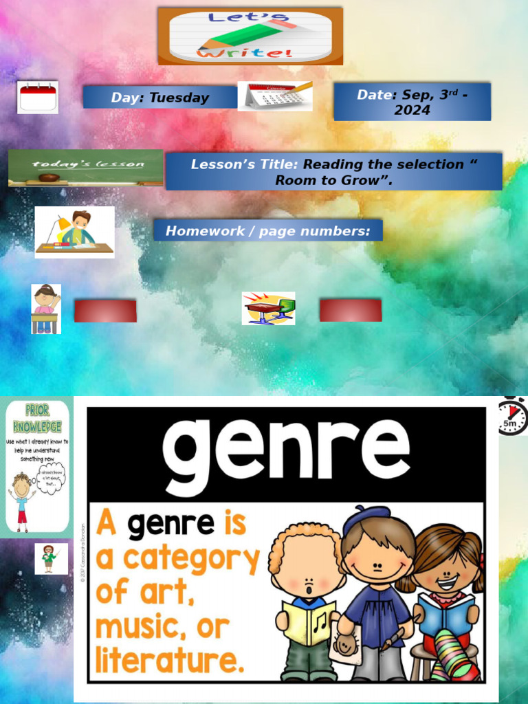 English Class Cliche 1st (Week 2) Term 1 | PDF