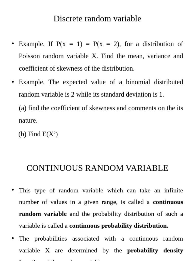 Lecture 5-Continuous Random Variable | PDF | Probability Distribution | Random Variable