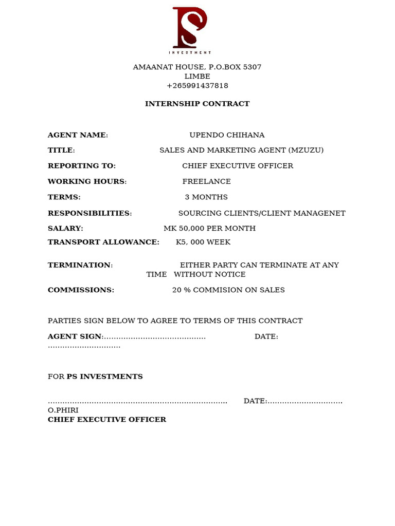 Agent Contract 2024 | PDF